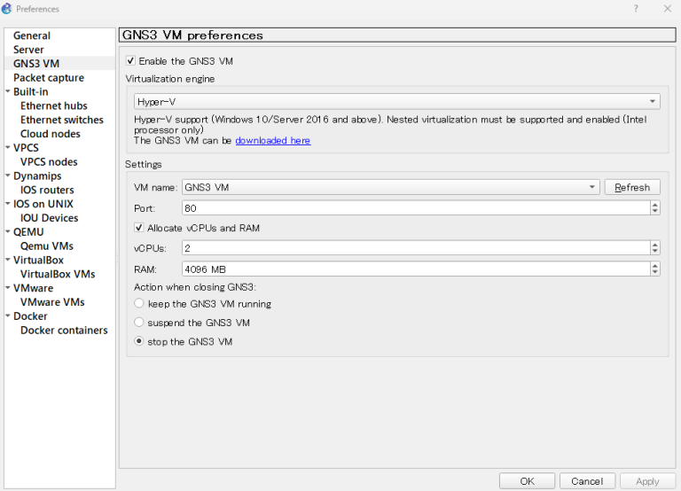 GNS3へFortigate追加方法(Hyper-vバージョン) - 田舎エンジニアのブログ